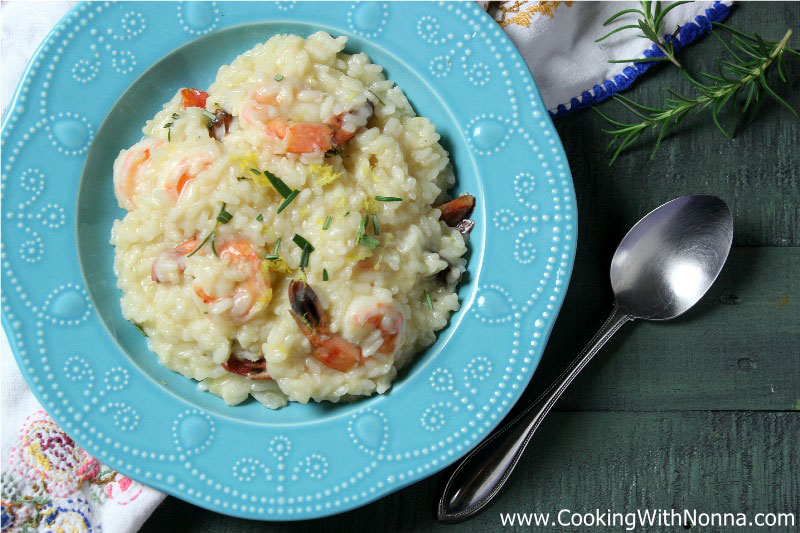 Risotto with Shrimp, Lemon and Rosemary