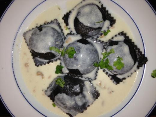 Squid Ink Seafood Ravioli