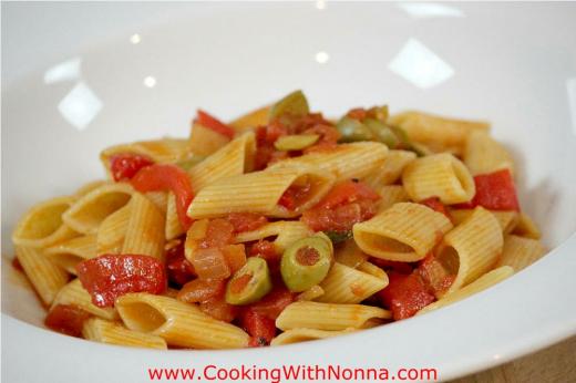 Penne Rigate with Fire Roasted Peppers