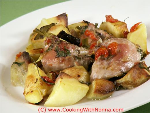 Baked Rabbit and Potatoes
