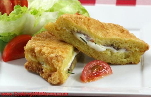 Mozzarella in Carrozza with Anchovies