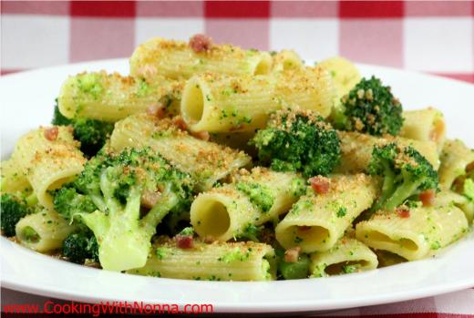 Rigatoni with Broccoli, Pancetta and Toasted Breadcrumbs