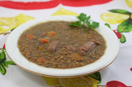 Lentils with Italian Sausage