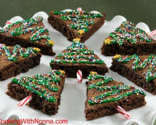 Nutella Brownie Christmas Trees
